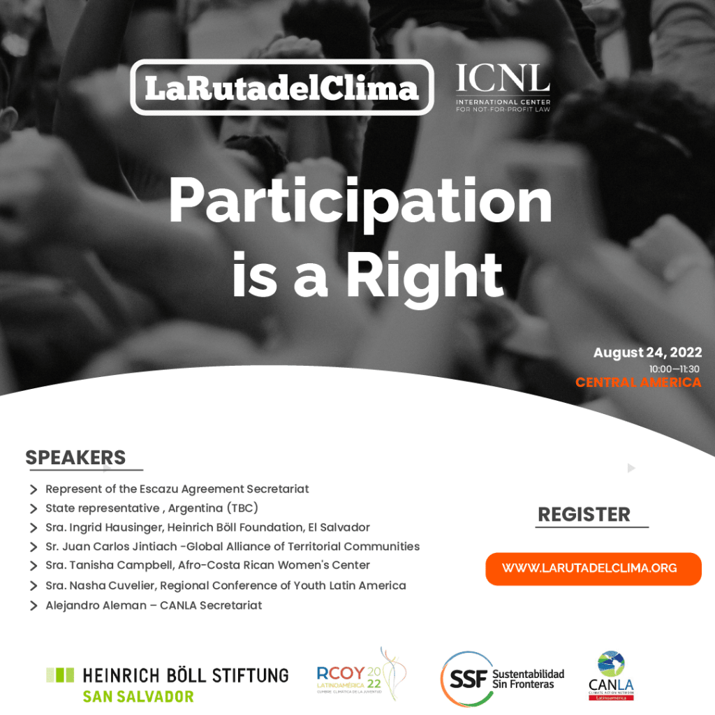 Virtual Event: Participation is a Right